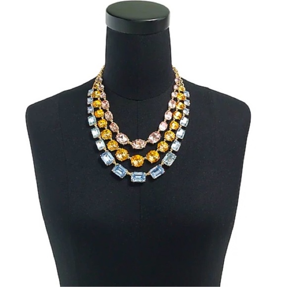 J. Crew | Jewelry | J Crew Gold And Yellow Crystal Necklace | Poshmark